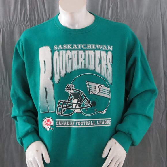 waves | Shirts | Saskatchewan Roughriders Sweater Vtg Helmet Graphic ...